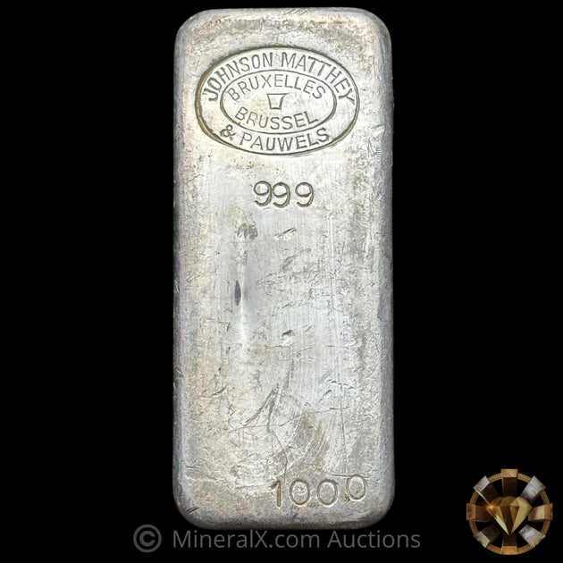 Kilo Johnson Matthey JM Bruxelles Brussel & Pauwells Vintage Silver Ba ...
