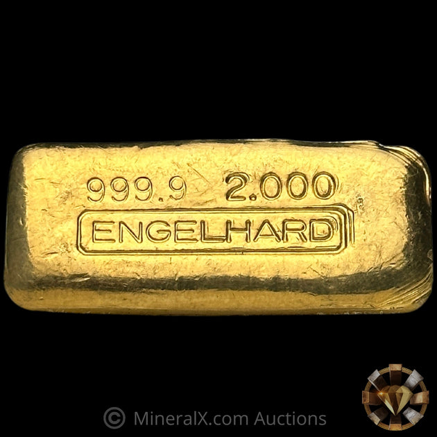 2oz Engelhard Vintage Gold Bar – MineralX