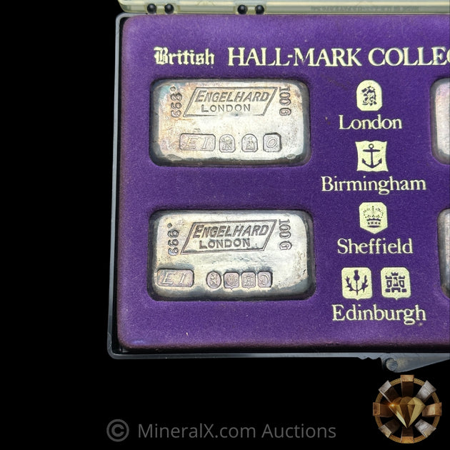 x4 100g 1969 Engelhard London British Hallmark Collection Vintage Silv ...