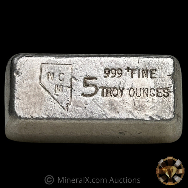 5oz Nevada Coin Mart NCM Vintage Silver Bar – MineralX