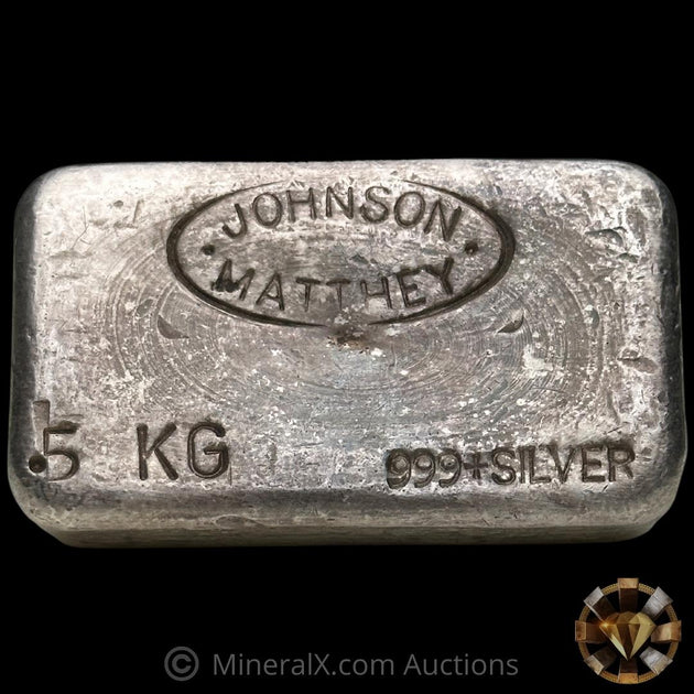 .5kg (1/2 Kilo) Johnson Matthey JM Australia Vintage Silver Bar – MineralX