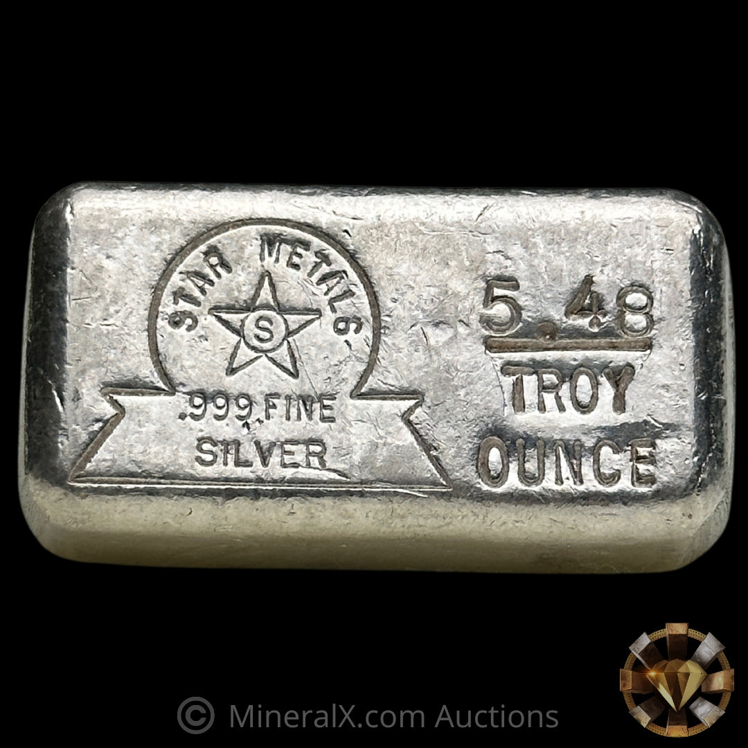 5.48oz Star Metals Vintage Silver Bar – MineralX