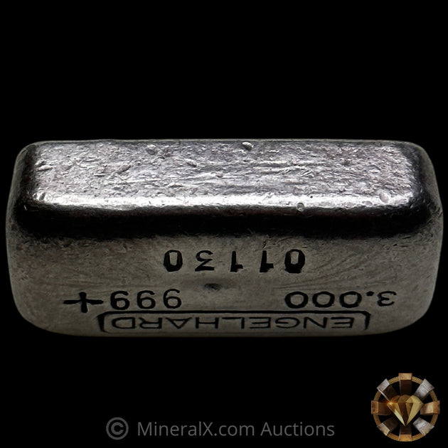 3oz Engelhard Top Hallmark Vintage Silver Bar – MineralX