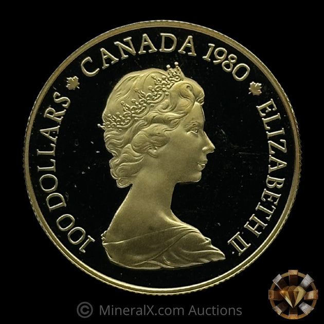1/2oz 1980 Royal Canadian Mint 100 Dollar Proof Gold Coin – MineralX