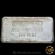 100oz Colonial Made By Engelhard Vintage Silver Bar – MineralX