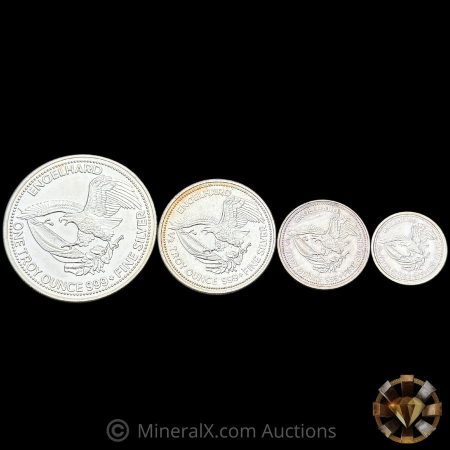 1.85oz 1985 Engelhard Prospector Vintage Silver Coin Set (1oz,1/2oz,1 ...