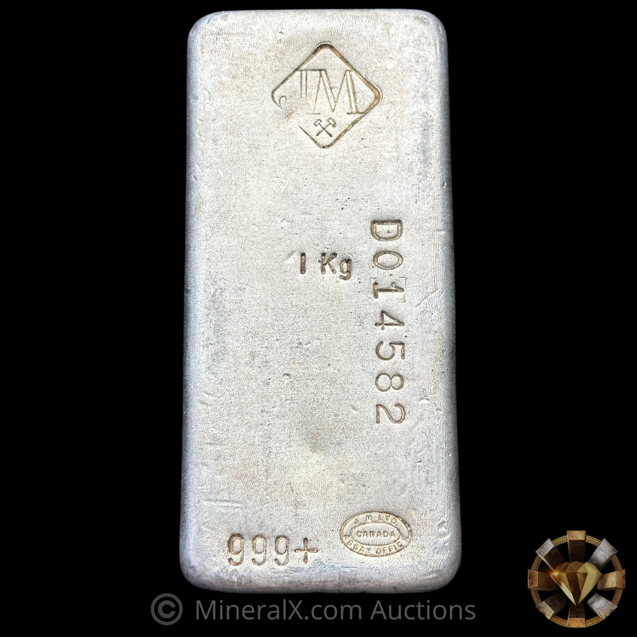 Kilo (1 Kg) Johnson Matthey JM Small Logo Vintage Silver Bar – MineralX