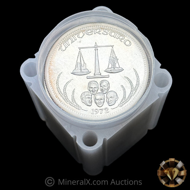 x20 1oz Gem BU Roll of Omega M & B Mining Vintage Silver Coins (20oz T ...