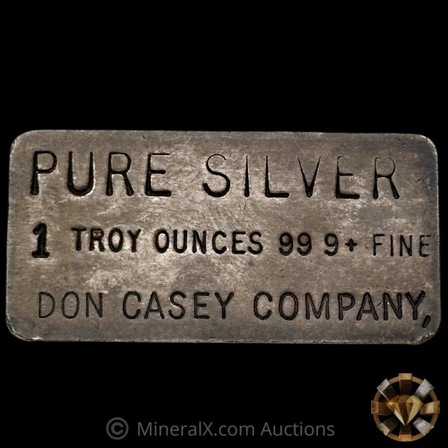 1oz Don Casey Company Vintage Silver Bar – MineralX