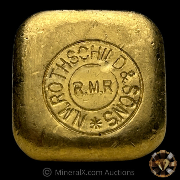 50g (1.6oz) N M Rothschild & Sons Vintage Gold Bar – MineralX