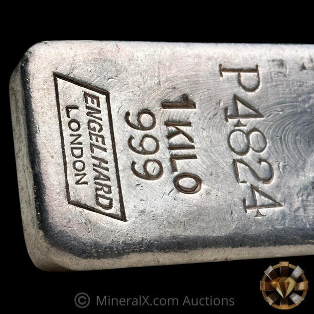 Kilo Engelhard London Vintage Silver Bar With Mocatta & Goldsmid Count ...