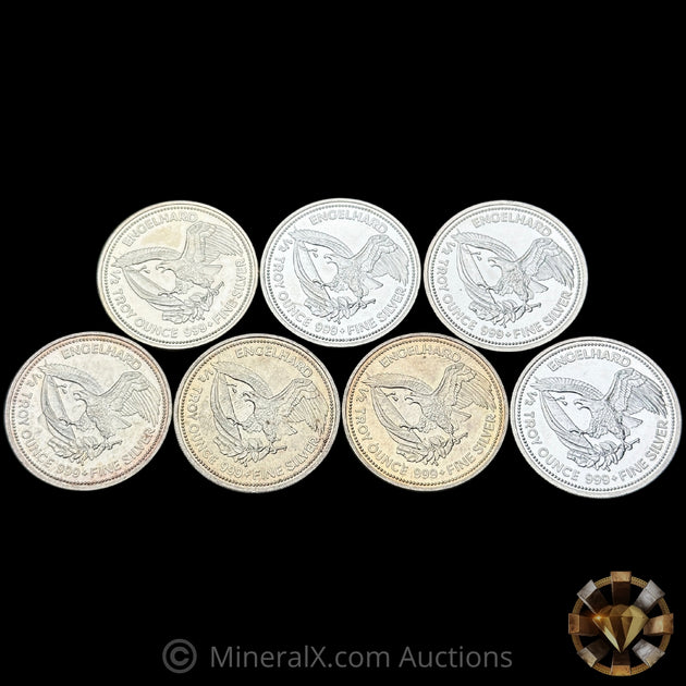 x7 1/2oz 1985 Engelhard Prospector Fractional Vintage Silver Coins ...