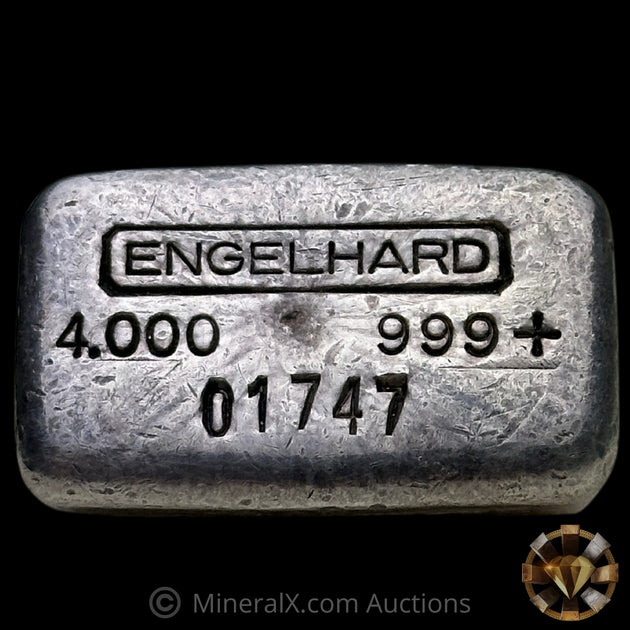 4oz Engelhard 2nd Series Top Hallmark Vintage Silver Bar – MineralX