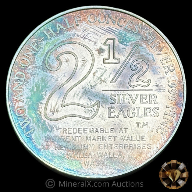 2 1/2oz 1969 W H Foster Hercaimy Variety Silver Eagle Vintage Silver B ...