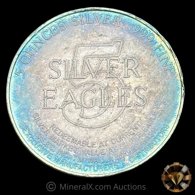 5oz 1969 W H Foster Silver Eagle Vintage Silver Bar – MineralX