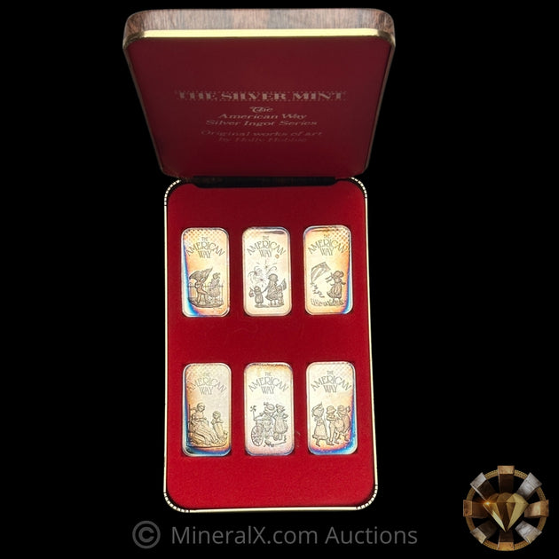 x6 20g (120g) The Silver Mint "American Way" Vintage Silver Bar Set Wi ...