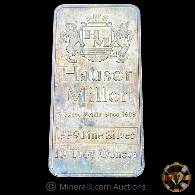 10oz Hauser Miller Vintage Silver Bar – MineralX