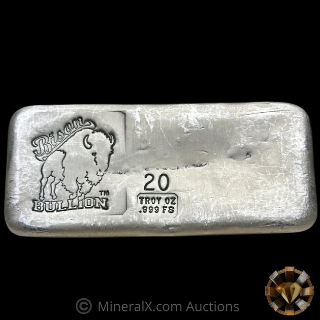 20oz Bison Bullion Silver Bar – MineralX