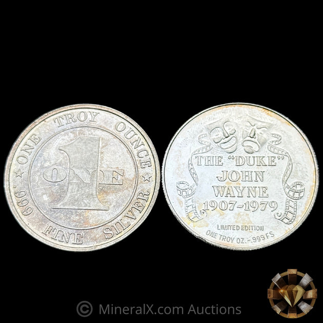 x2 1oz John Wayne Vintage Silver Coins – MineralX