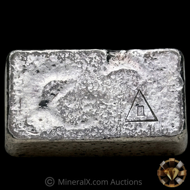 3oz W H Foster Vintage Silver Bar With Deak Triangle Counterstamp and ...