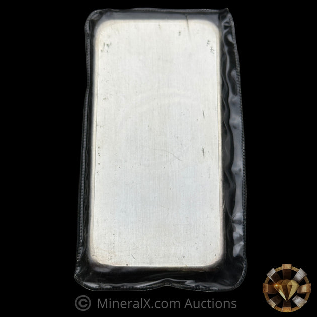 10oz JM Johnson Matthey Blank Back Variety Vintage Silver Bar In Origi ...