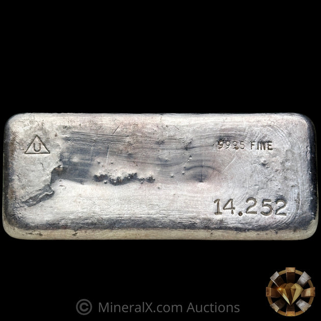 14.252oz Delta Smelting & Refining Rare Weight Class Vintage Silver Ba ...