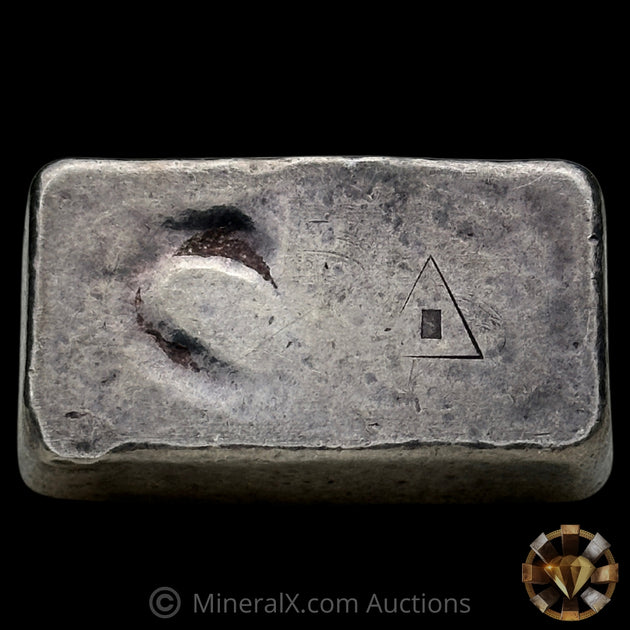 3oz W H Foster Vintage Silver Bar With Deak Triangle Counterstamp ...
