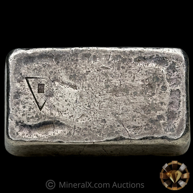 3oz W H Foster Vintage Silver Bar With Deak Triangle Counterstamp Wide ...