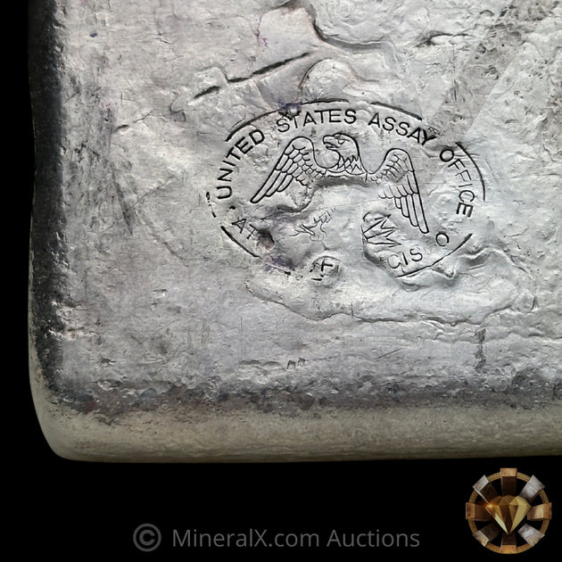 104.29oz United States Assay Office At San Francisco Vintage Silver Ba ...