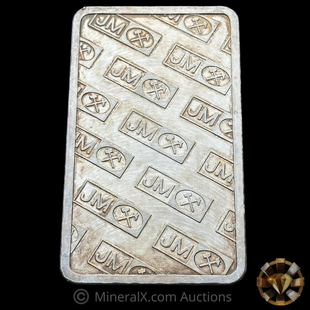 100oz JM Johnson Matthey Vintage Pressed Silver Bar – MineralX