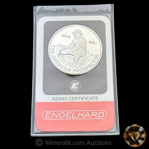 1oz 1983 Engelhard "E Logo" Proof Vintage Platinum Prospector Mint In ...