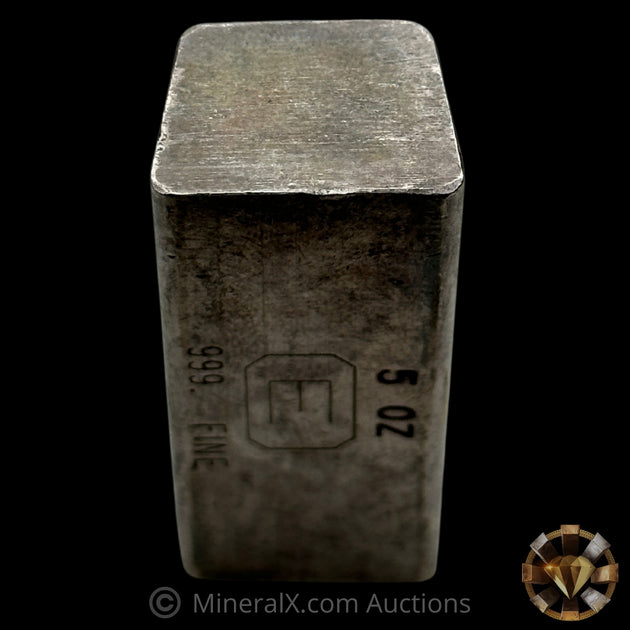 5oz Engelhard E Logo Industrial Extruded Vintage Silver Bar – MineralX