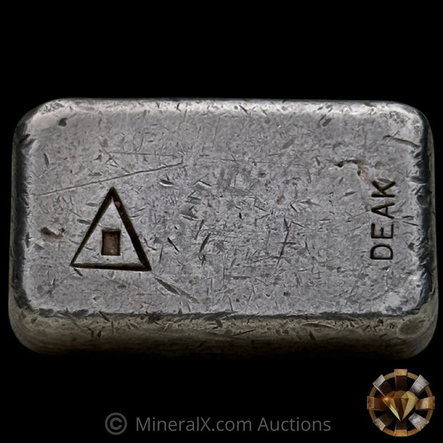 3oz W H Foster Vintage Silver Bar With Rare Full Deak & Triangle Count ...