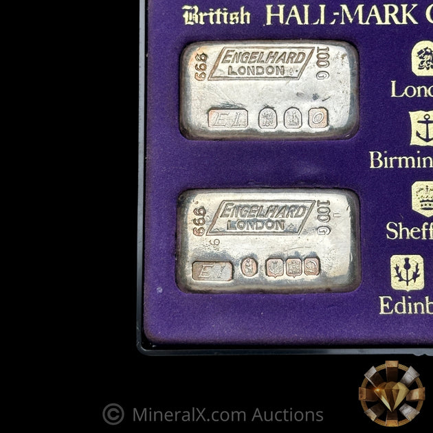 x4 100g 1969 Engelhard London British Hallmark Collection Vintage Silv ...