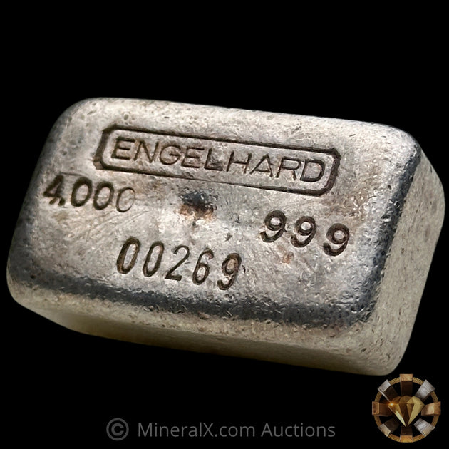4oz Engelhard 1st Series Top Hallmark Vintage Silver Bar – MineralX
