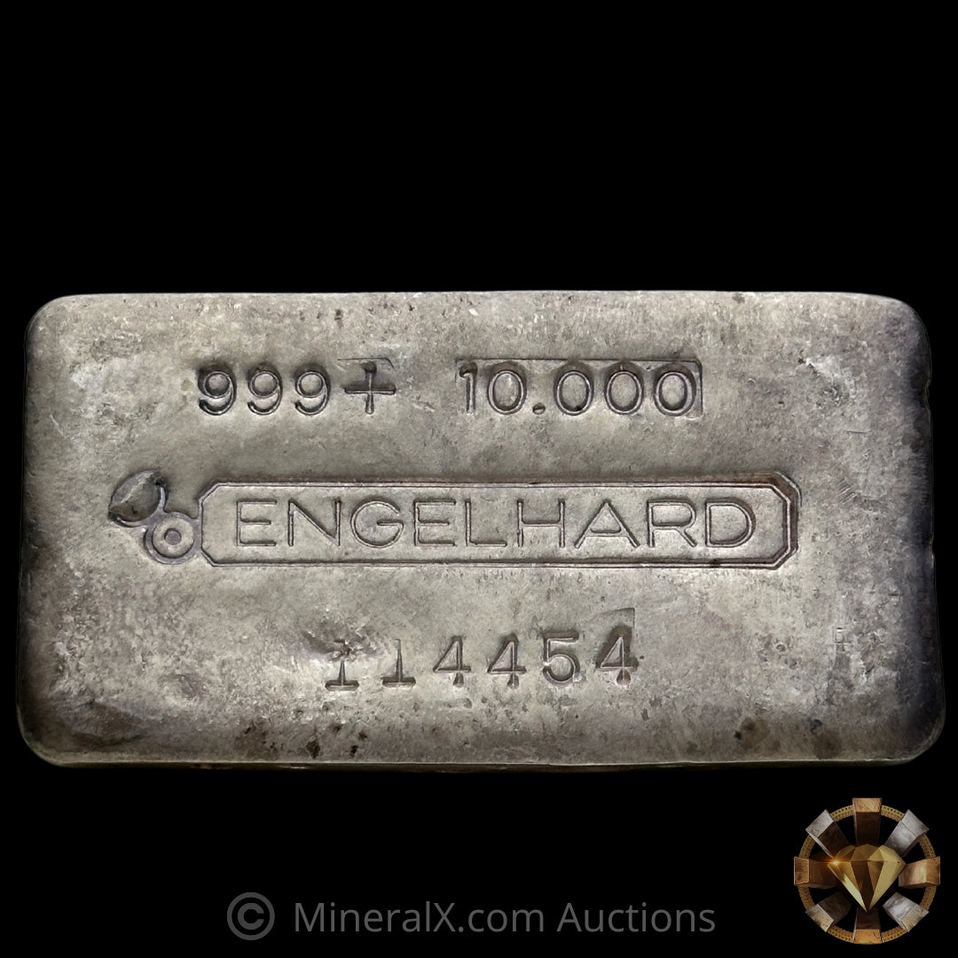 10oz Engelhard Bull Logo Vintage Silver Bar – MineralX