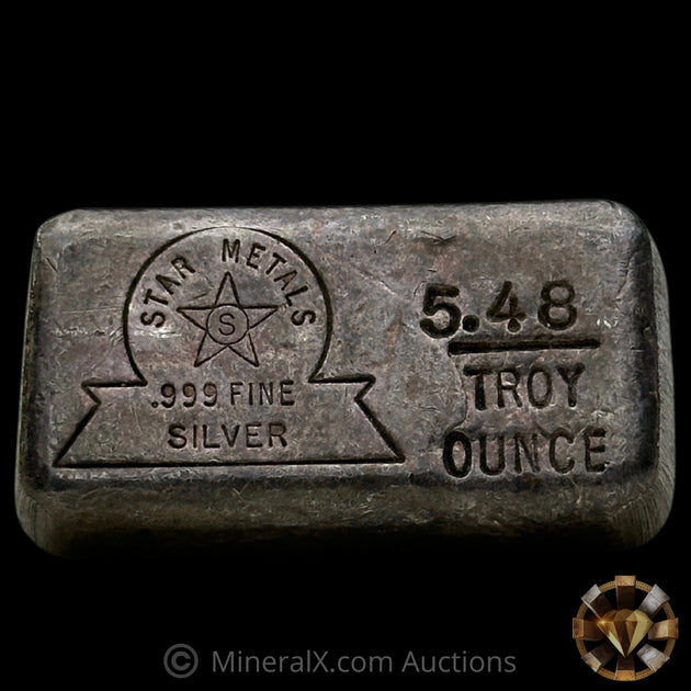 5.48oz Star Metals Vintage Silver Bar – MineralX