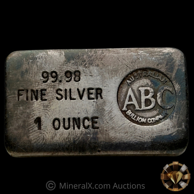 1oz ABC Australian Bullion Company Vintage Silver Bar – MineralX