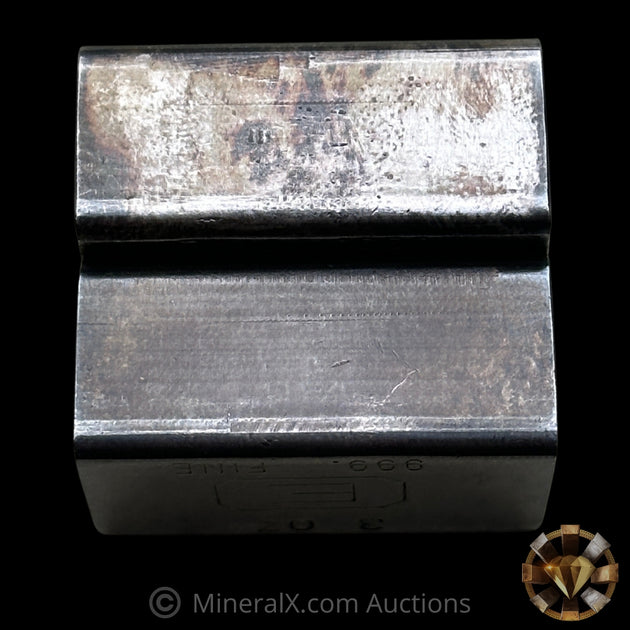 x2 3oz Engelhard E Logo Industrial Extruded Vintage Silver Bar Lot Wit ...