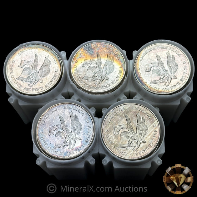 x100 1oz America America Eagle Vintage Silver Trade Unit Coin Lot (100 ...