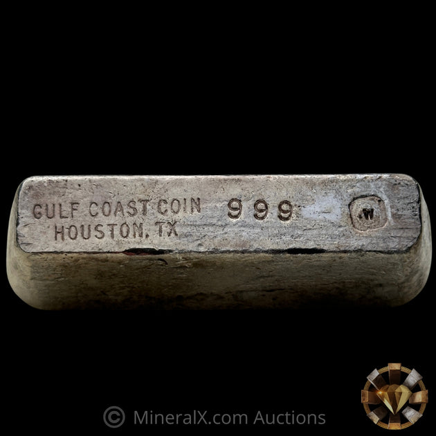 14.019oz Gulf Coast Coin Houston TX Vintage Silver Bar – MineralX