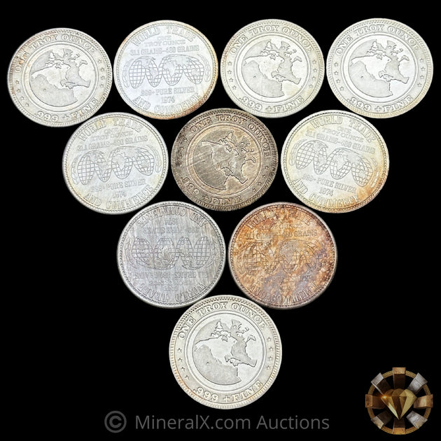 x10 1oz 1974 United States Silver Corporation USSC Vintage Silver Coin ...