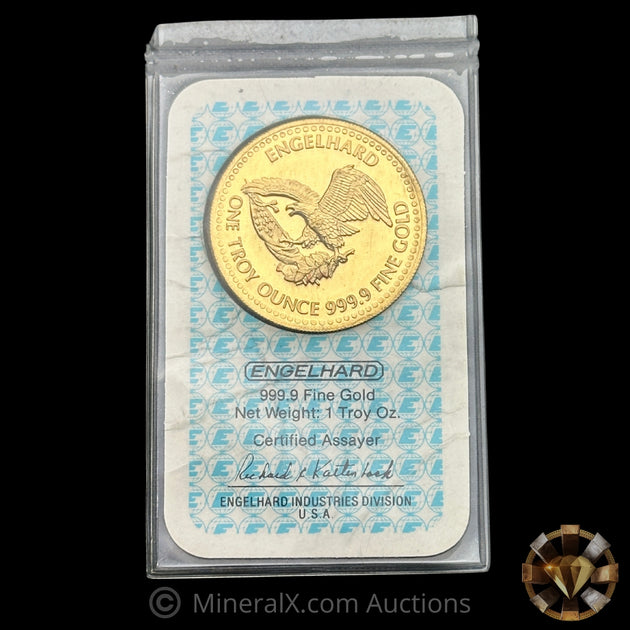 1oz 1985 Engelhard Proof Prospector Gold Coin Mint In Original Seal Wi ...
