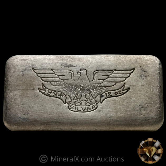 12oz W H Foster Unique Size Class Vintage Silver Bar With Deak Triangl ...