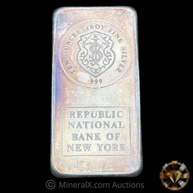 10oz JM Johnson Matthey RNB Republic National Bank Of New York Vintage ...