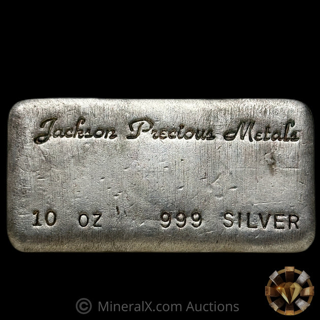 10oz Jackson Precious Metals JPM Vintage Silver Bar – MineralX