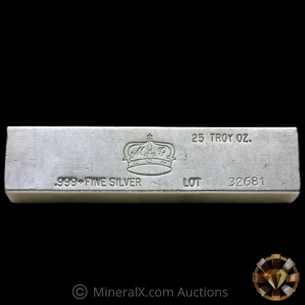 25oz Crown Mint Vintage Silver Bar – MineralX