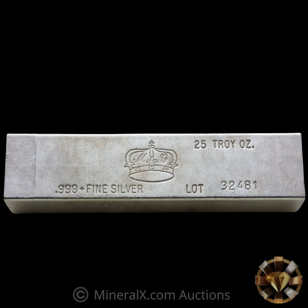 25oz Crown Mint Vintage Silver Bar – MineralX