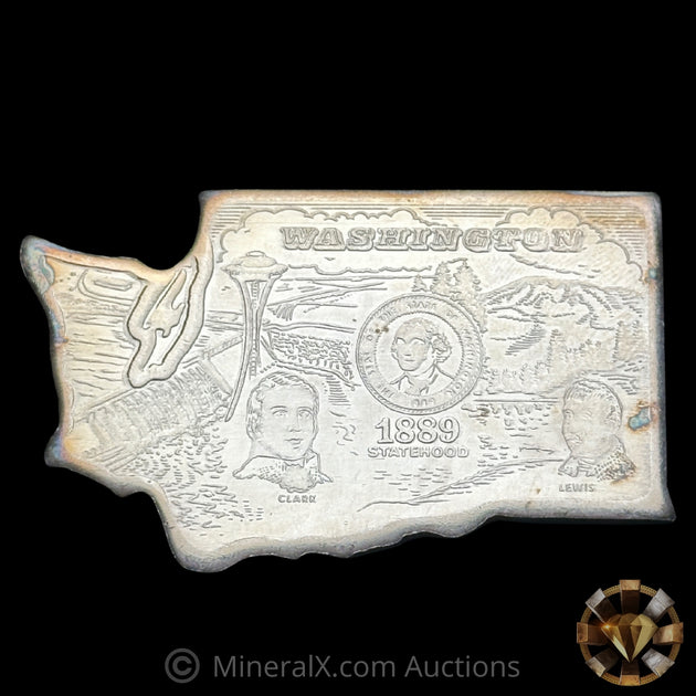 2.2oz Pioneer Mint Washington Silver Bar – MineralX