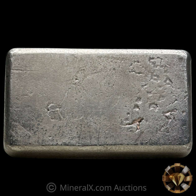 10oz Engelhard 5th Series Floating Decimal Bull Logo Vintage Silver Ba ...